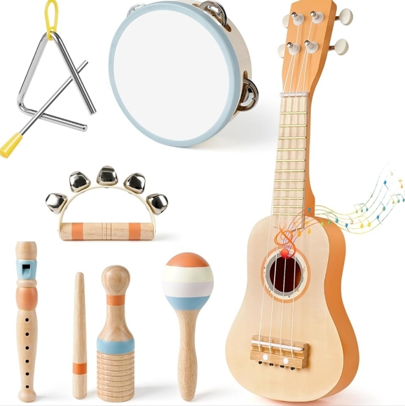 Toys | Kids Montessori Instruments Set Of 7 Wooden Instruments Brand ...